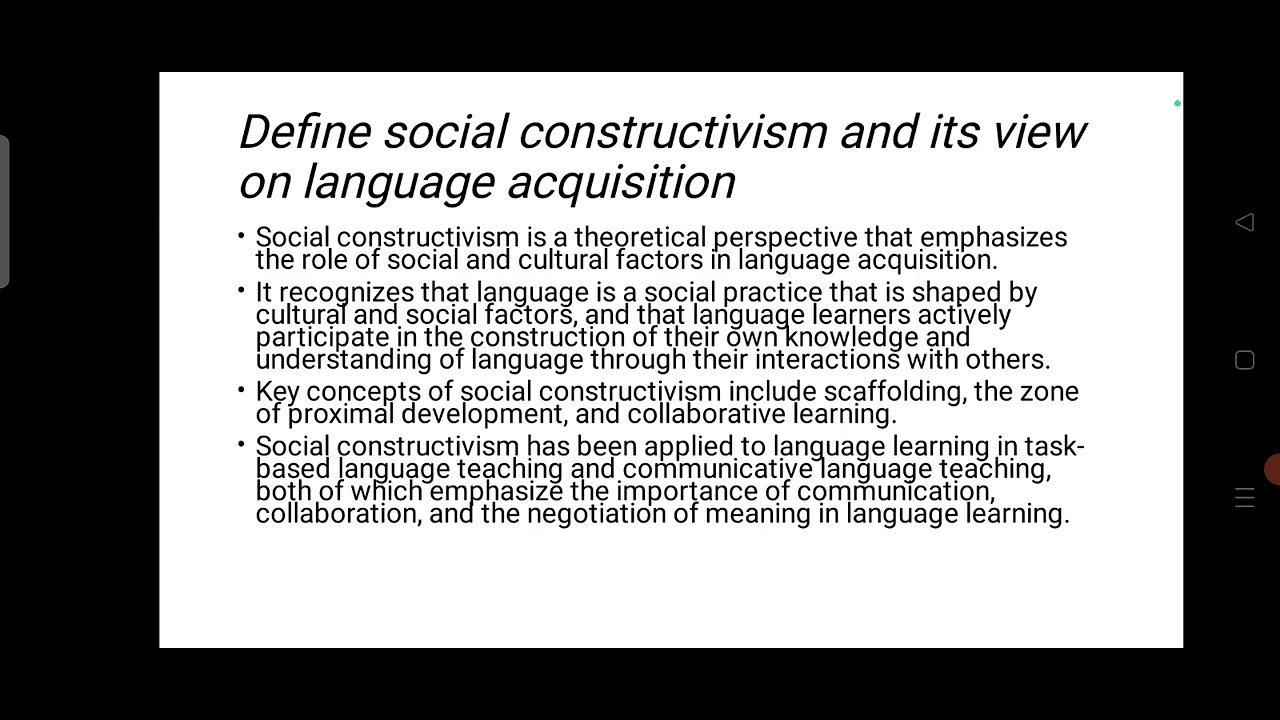 TEFL: Behaviorism, Innatism, and Social Constructivism Theories in ...