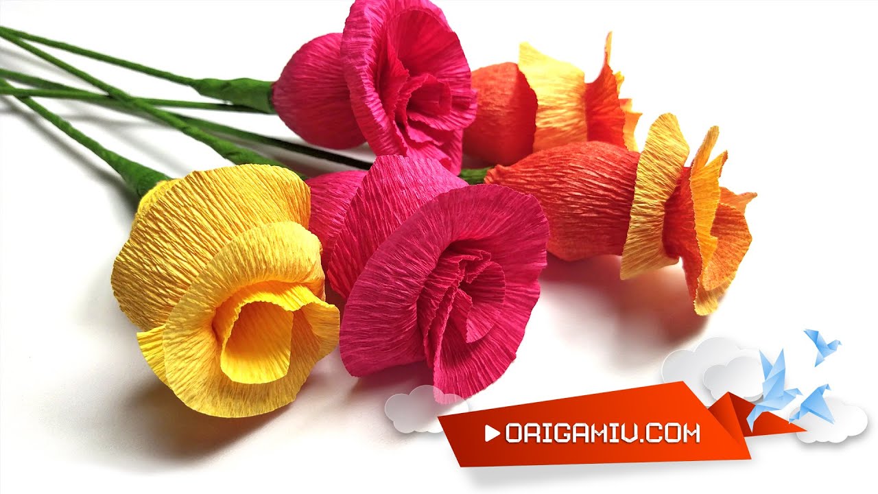 Paper Flower with candy inside - YouTube