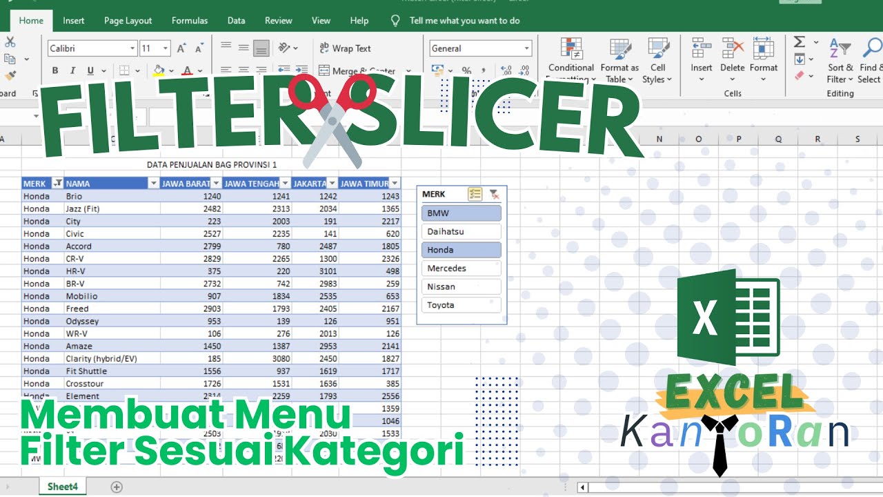 Cara Mudah Membuat Menu Filter Berdasarkan Kategori (Rumus Excel ...