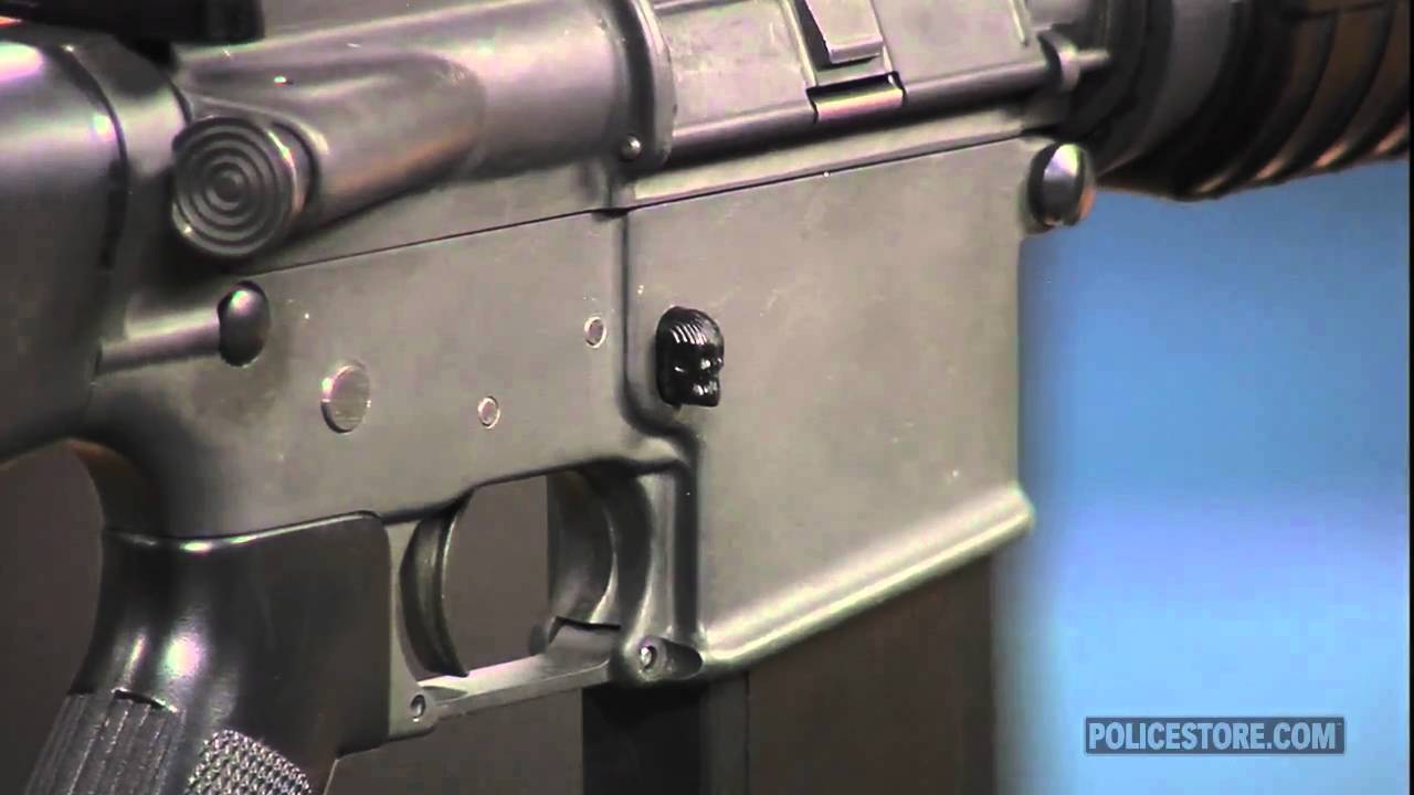 Policestore - AR-15/M16 Skull Magazine Release - YouTube