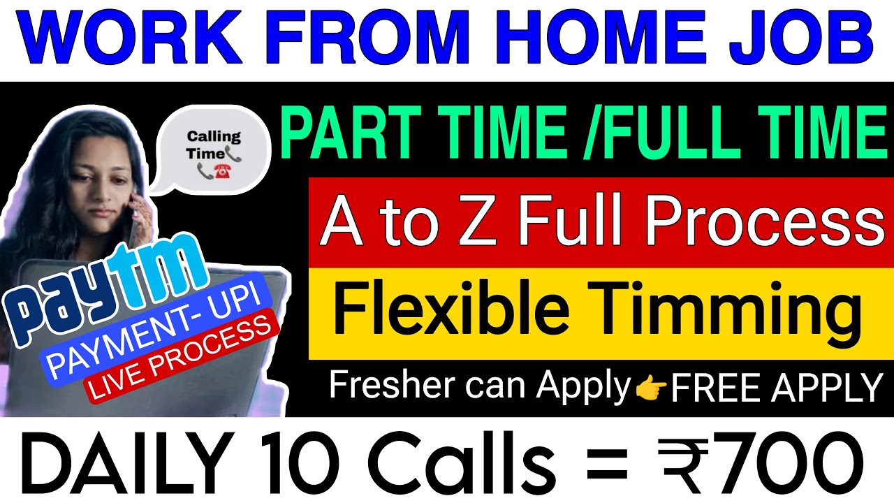 Earn ₹700 Daily 📱 Work From Home Job | Part-Time/Full-Time, Flexible ...