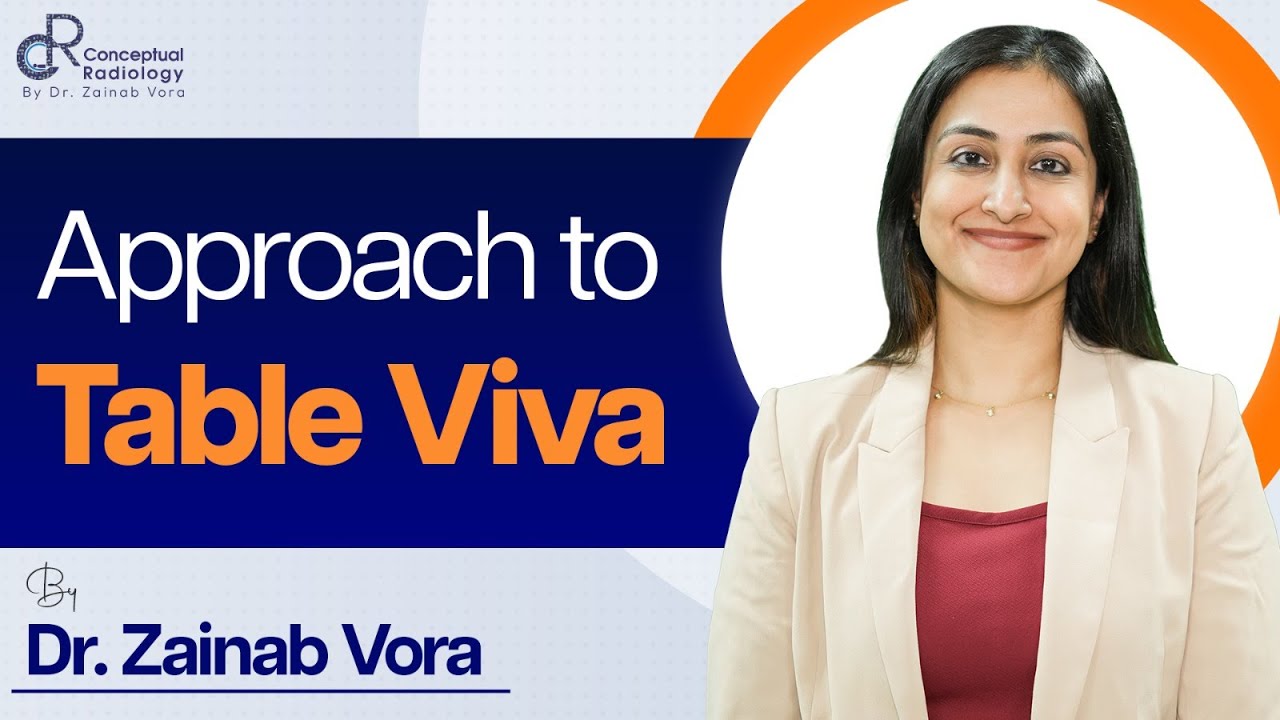 Approach to Table Viva by Dr Zainab Vora | Radiology Residency ...