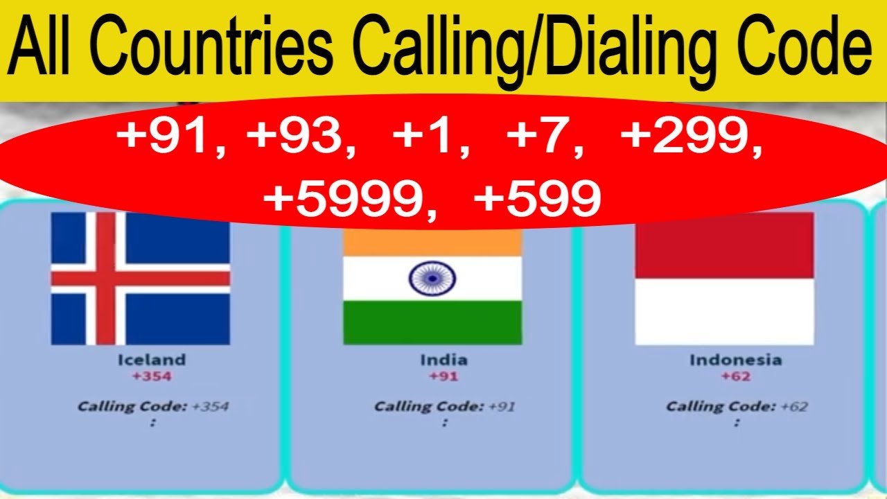 How To Find Country Codes All Countries Flag And Name All Country