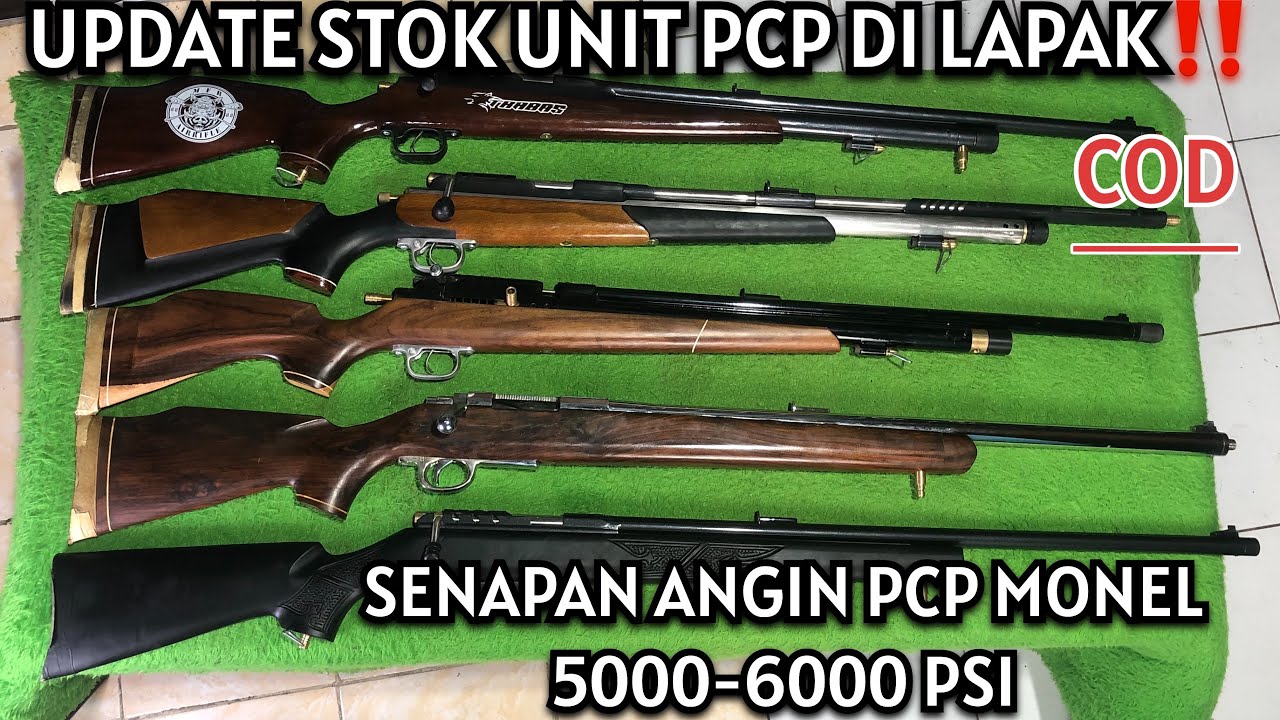 UPDATE STOK UNIT PCP DI LAPAK‼️SENAPAN ANGIN PCP MONEL 5000-6000 PSI ...