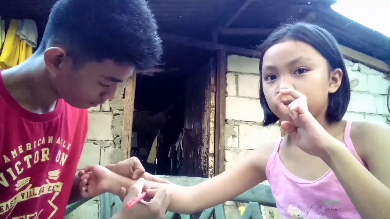 Fake wound prank kay Lola - YouTube