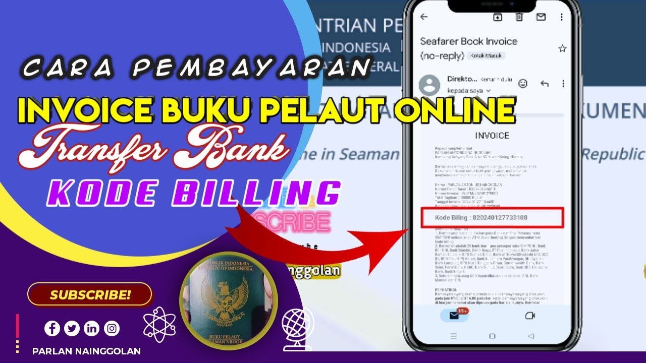 Cara pembayaran invoice penggantian Buku pelaut online | check kode ...