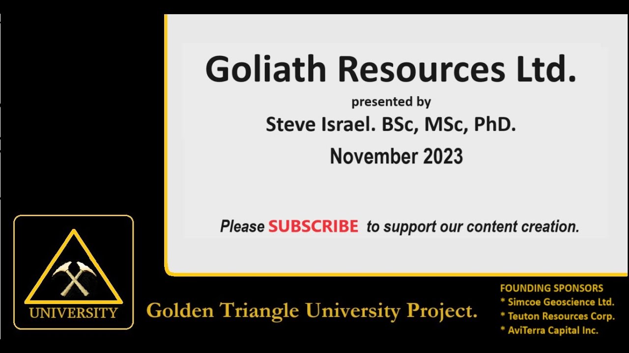 Goliath Resources with Steve Israel - YouTube