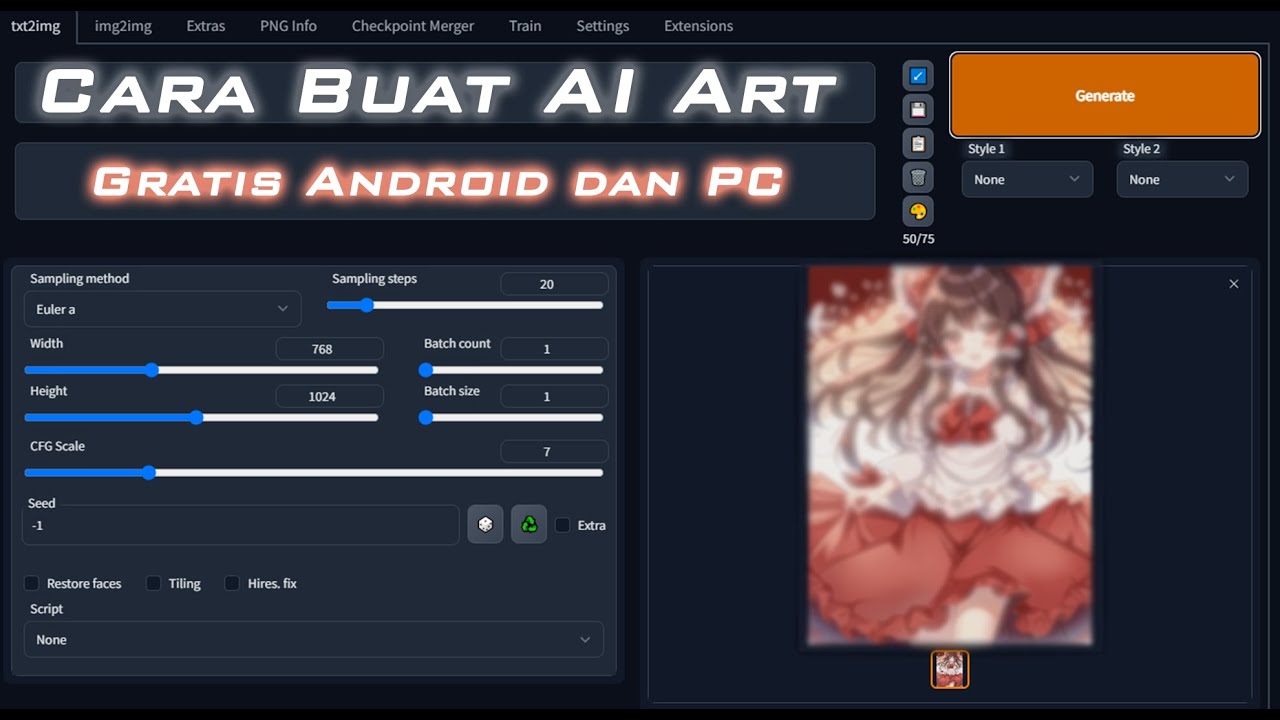 Cara buat AI art Gratis di android atau PC tanpa aplikasi Gratis ...