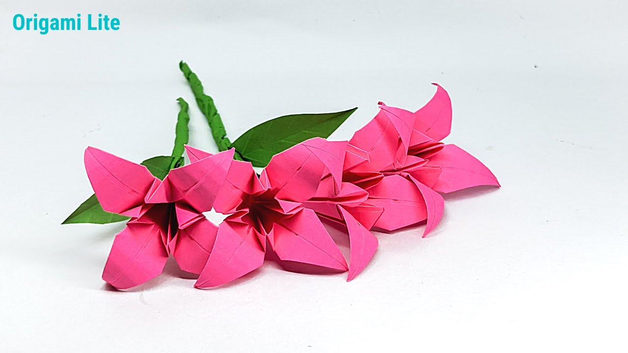 Origami Lily Flower Step By Step - YouTube