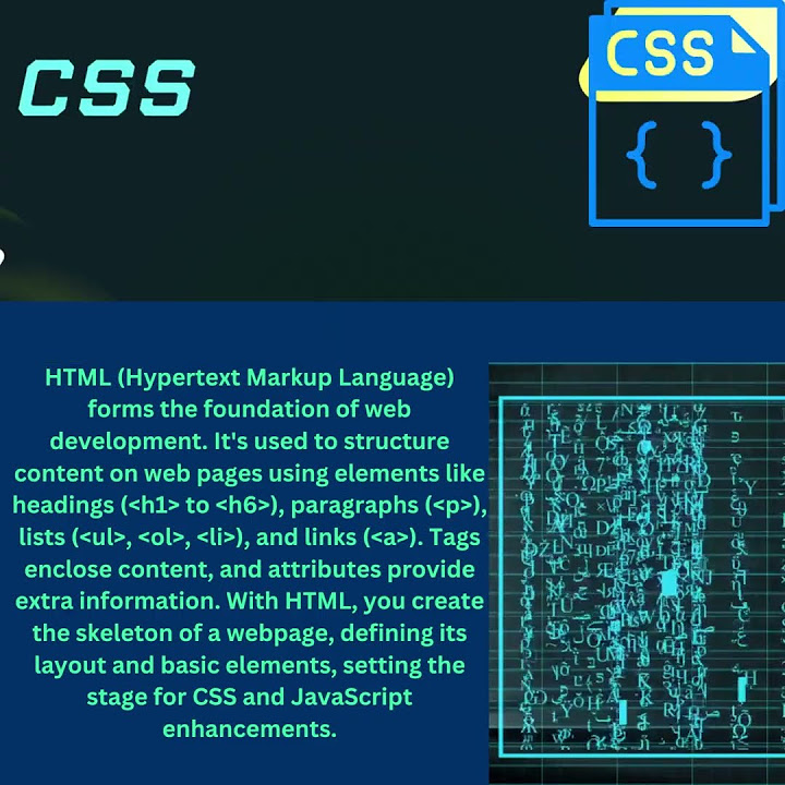 50 Second Web Development Crash Course! #videoeditingmagic #html #css #javascript - YouTube