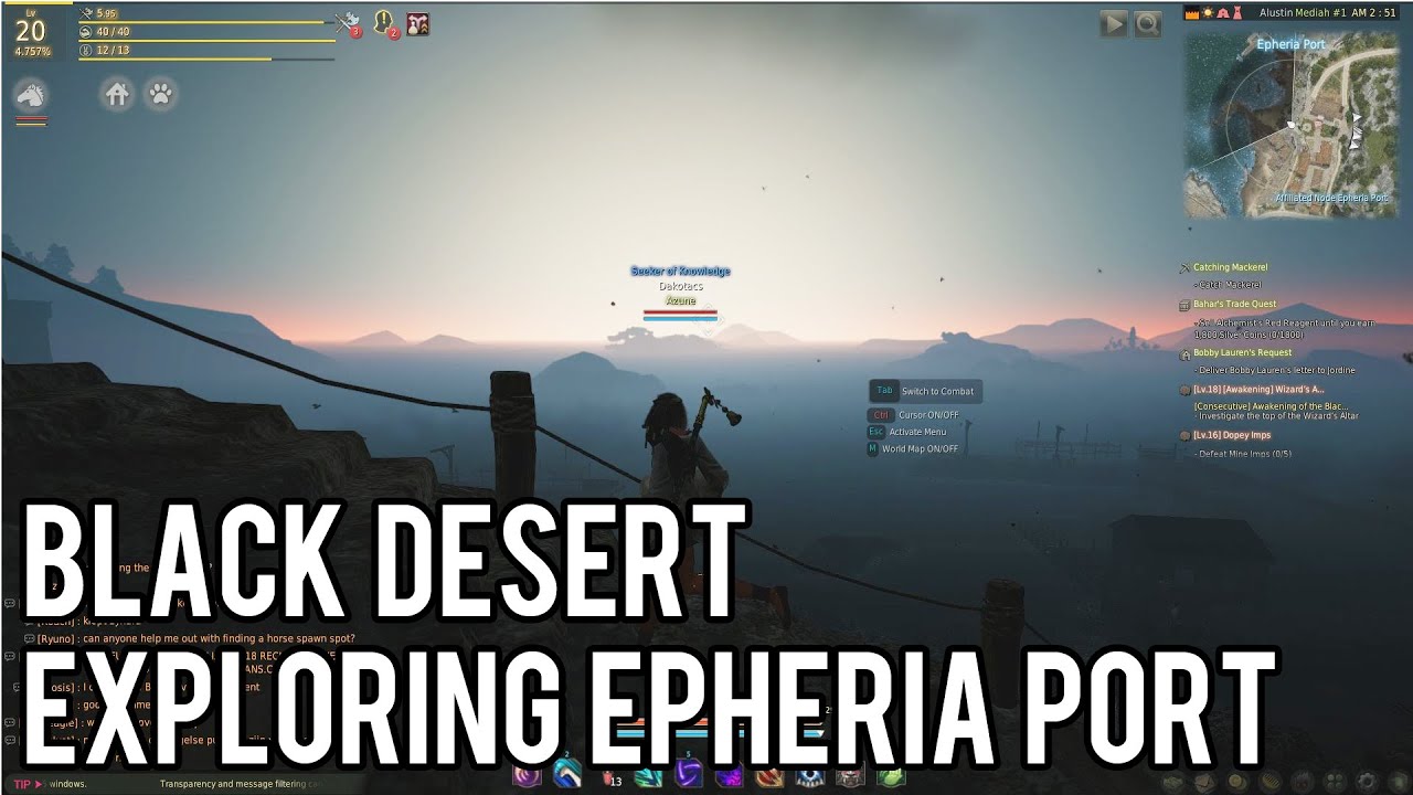 Black Desert CBT2: Exploring Epheria Port at Dawn - YouTube