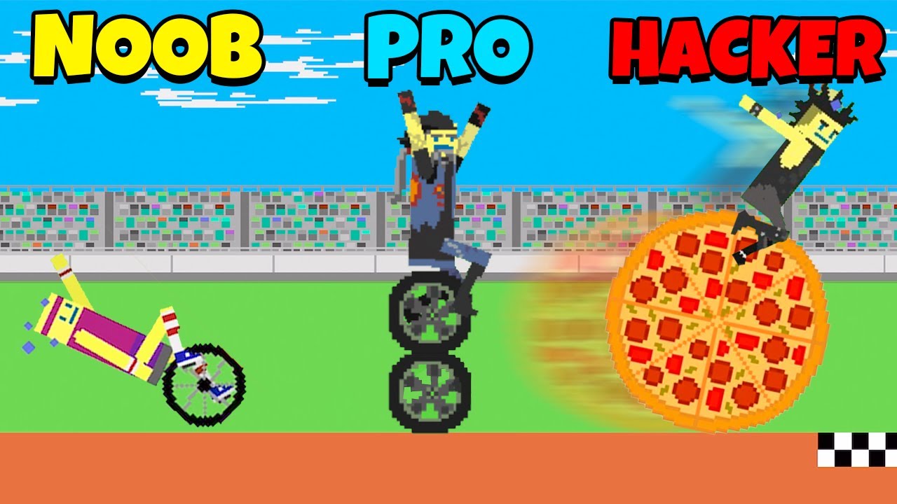 NOOB vs PRO vs HACKER - Unicycle Legend - YouTube
