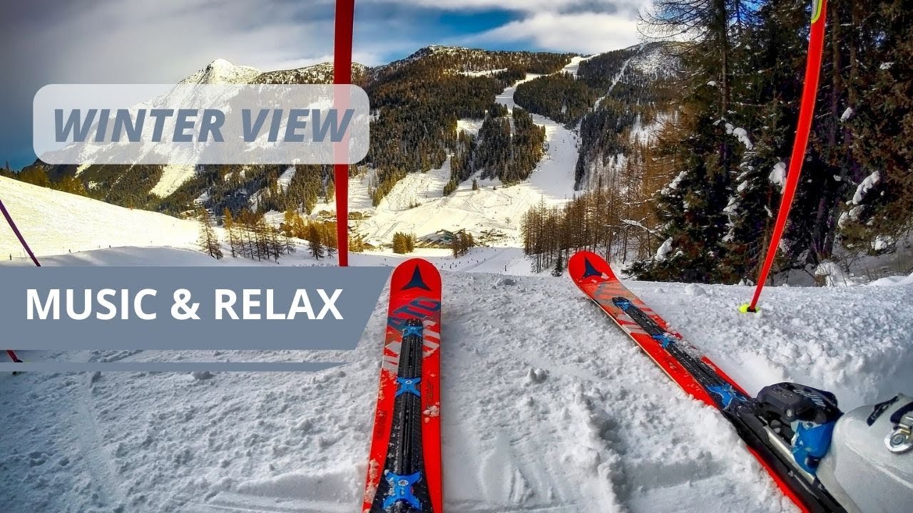 Beautiful Views of Ski Resort with Relaxing Music on Background - YouTube