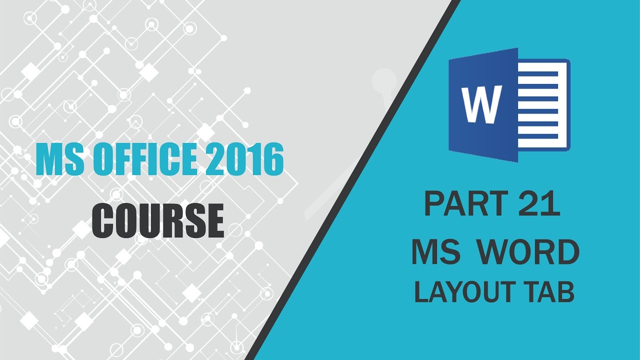 Microsoft Word 2016 Layout Tab Part 21 | R TecH BangLa - YouTube