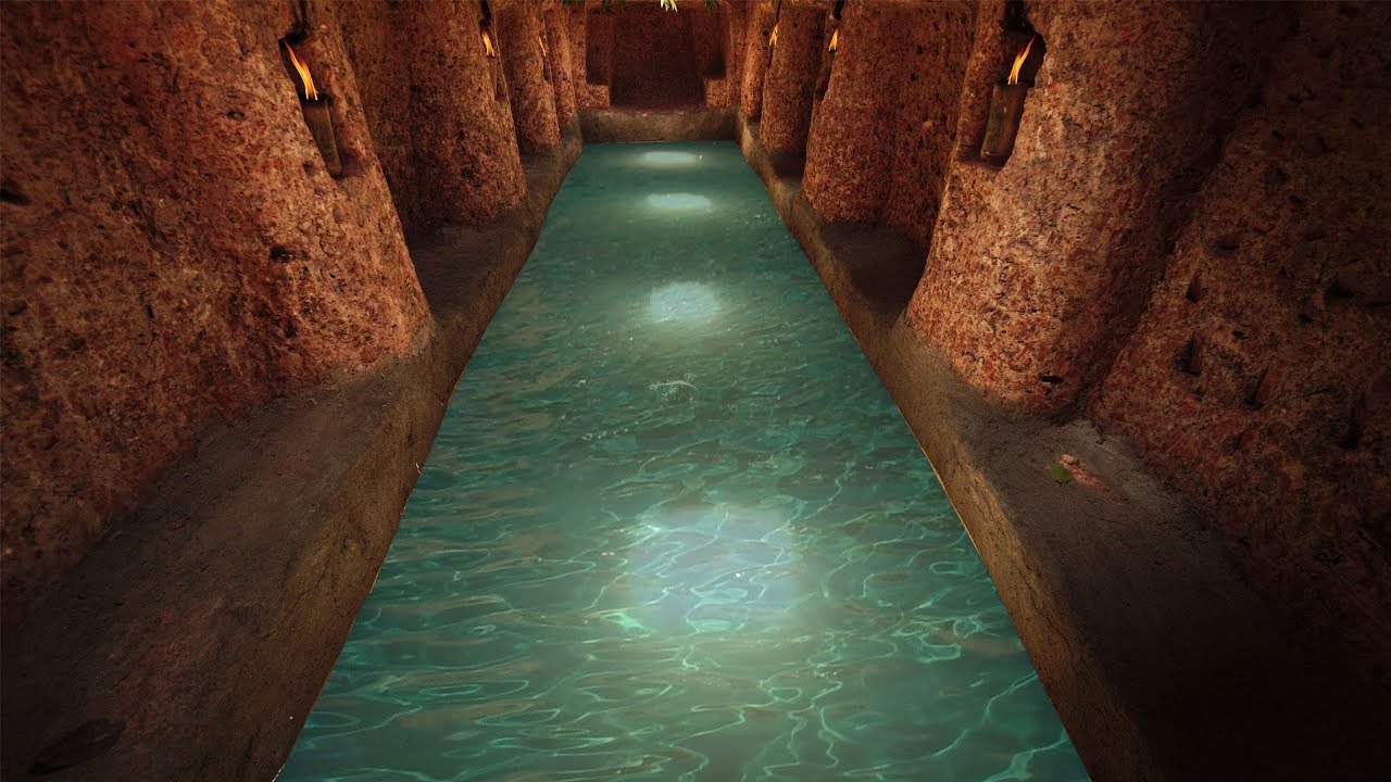 Build The Beautiful Awesome Secret Swimming Pool Underground - YouTube