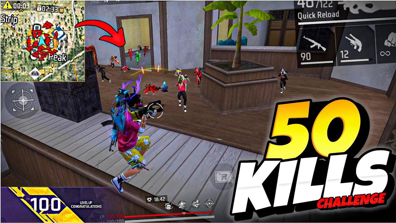 50 KILLS CHALLENGE 🤯 Solo VS Squad Rank Fastest Rush Gameplay 😱 - Neel ...