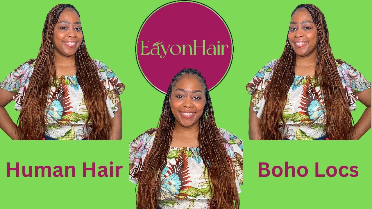 Individual Crochet Boho Locs with Human Body Wave Hair Ft. Eayon Hair ...