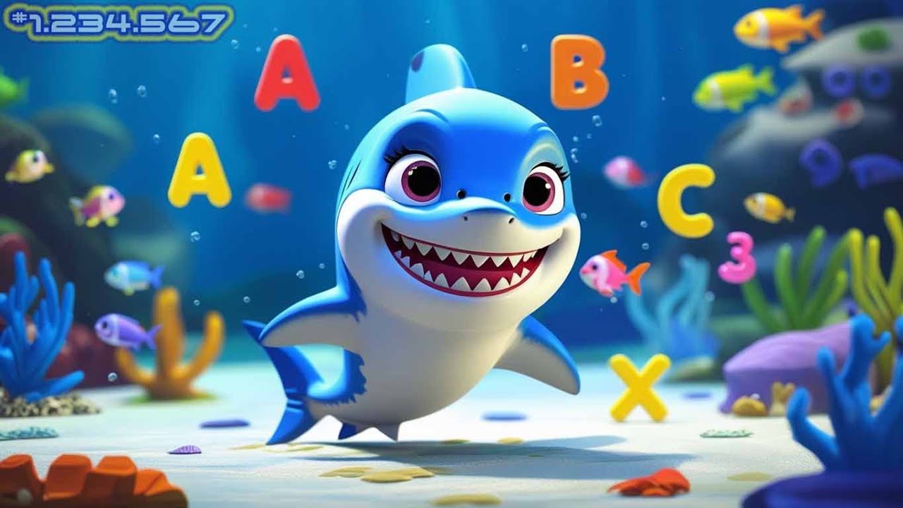 Baby Shark Learns Alphabet ABC | ABCD Song | Nursery Rhymes | Phonics ...
