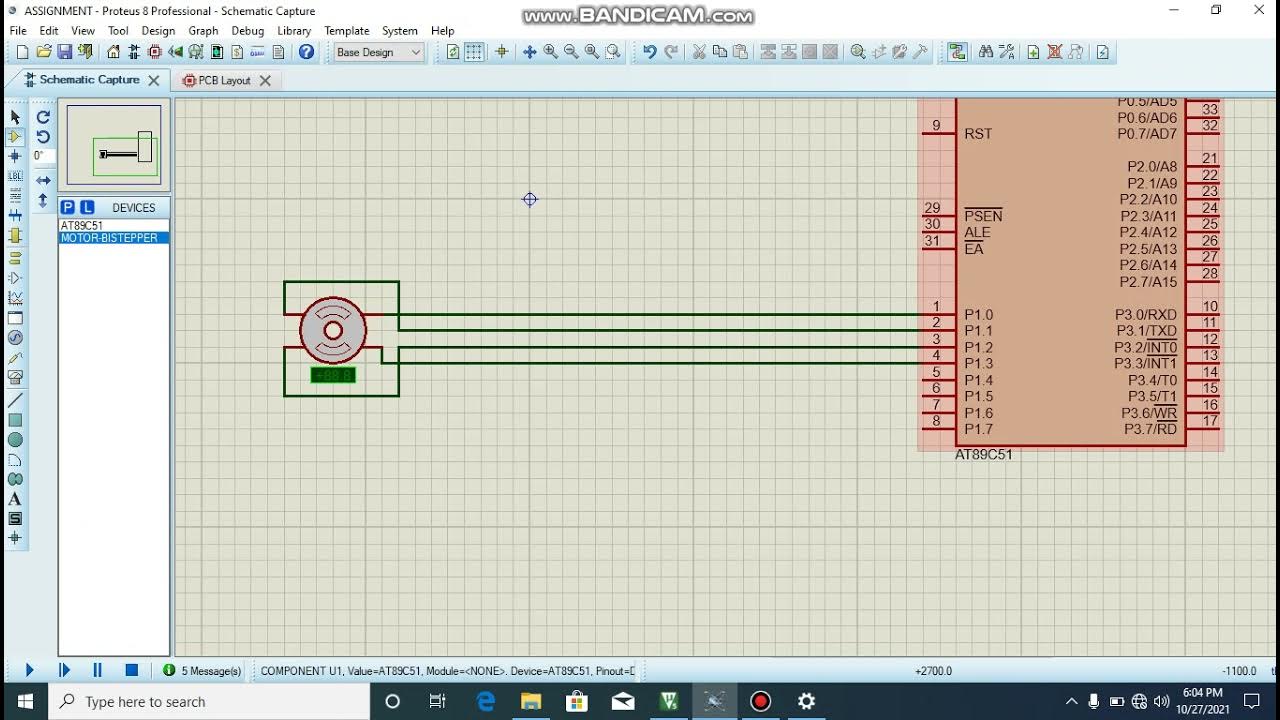 Stepper Motor Assembly Language Program Using 89C51 On (KEIL & PROTEUS) - YouTube