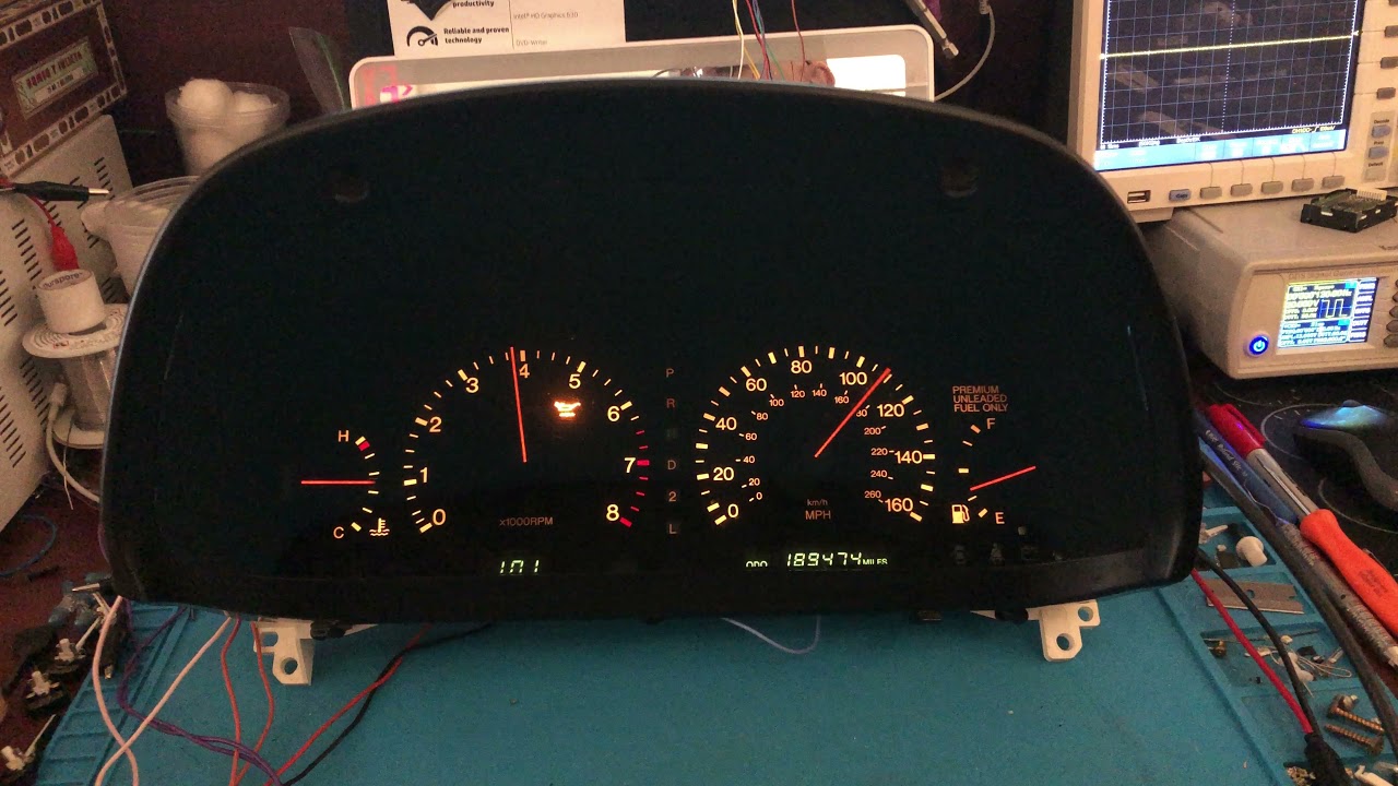1992 1993 Lexus SC400 instrument cluster sucesfull repair job. - YouTube