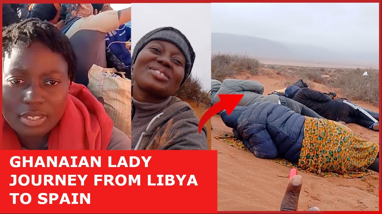 NEWS: GHANAIAN LADY TRAVELS MILES FROM LIBYA TO SPAIN - YouTube