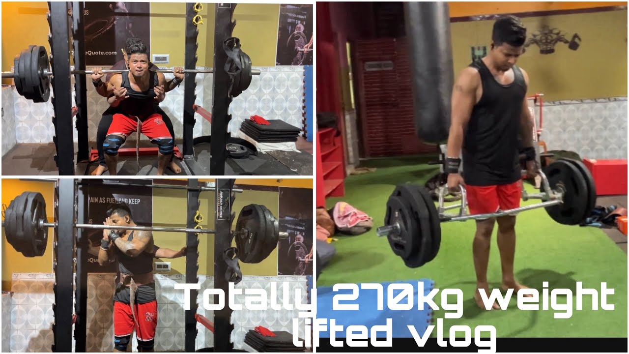 270kg total weight lifting vlog 🏋️‍♀️🧘 - YouTube