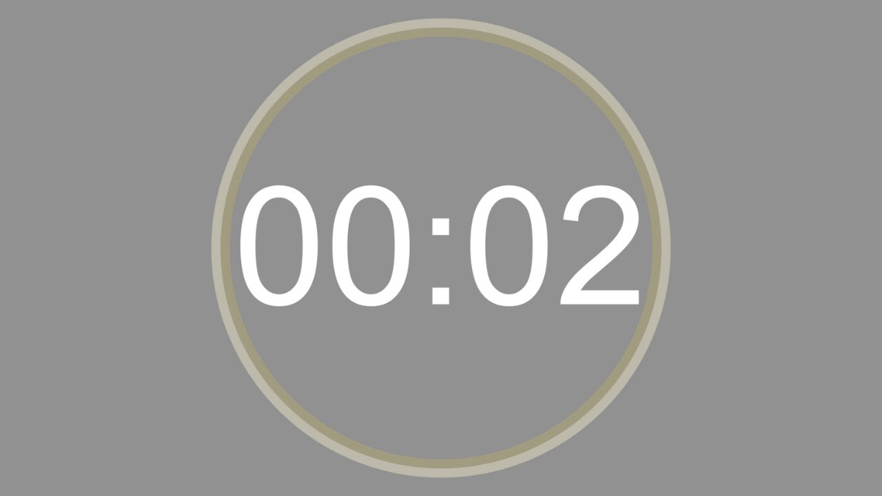 2 SECONDS - 4K - COUNTDOWN IN REVERSE - SECOND TIMER - - YouTube