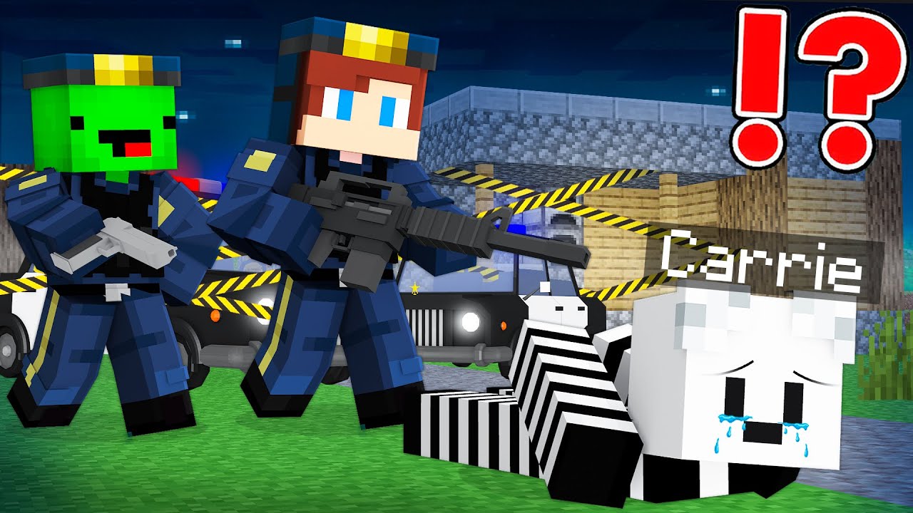 What JJ and Mikey Arrested Carrie For in Minecraft - Maizen - YouTube
