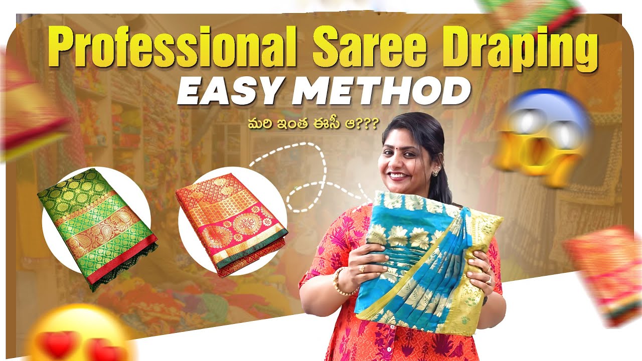 Beginners Saree Draping Full Video | Easy Saree Draping With Perfect ...