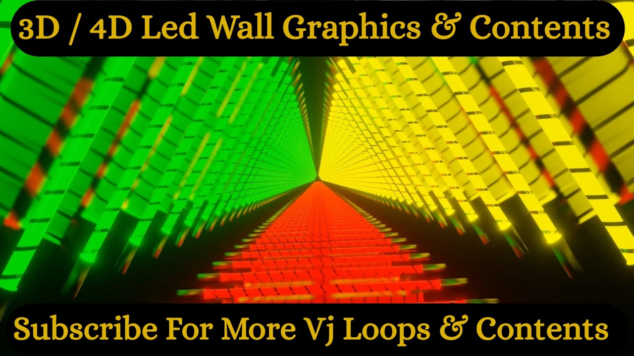 Vj Loop 112 Dj Loop Club Visuals | Ledwall Background | Green And Red ...