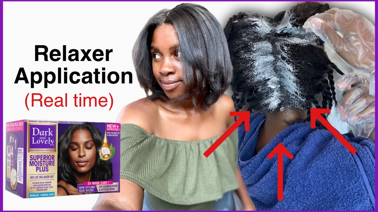 Real Time Relaxer Application at Home|| Dark&Lovely Relaxer - YouTube