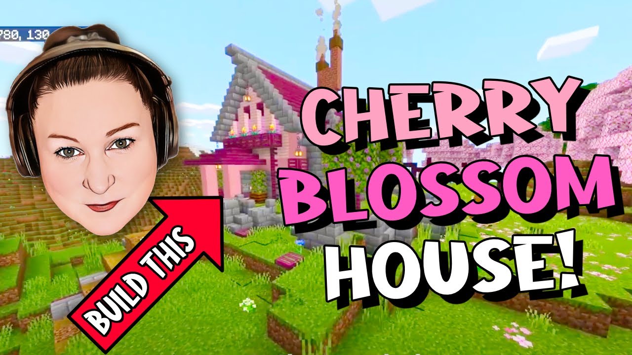How to build an AWESOME cherry blossom house in MINECRAFT! - YouTube