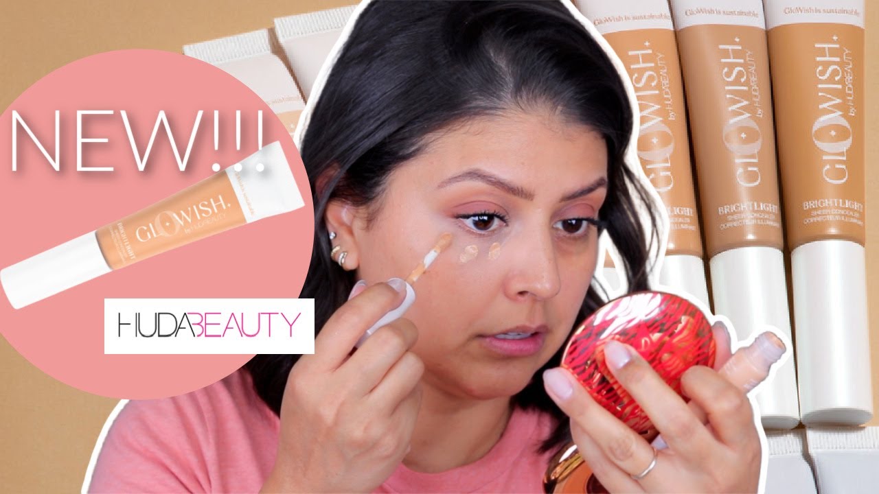 NEW FAVORITE CONCEALER?! GLOWISH BY HUDA BEAUTY BRIGHT LIGHT HYDRATING ...
