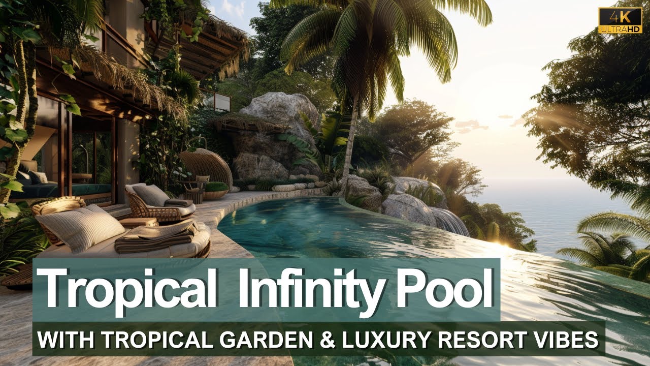 Infinity Pool & Lush Tropical Garden: Sustainable Luxury Resort Vibes ...