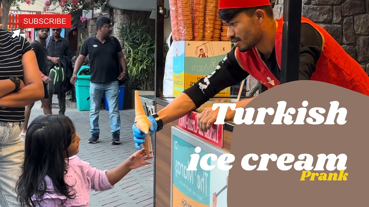 Turkish ice cream man prank my child and her cute reaction #turkishicecream #manjaprackaran ...