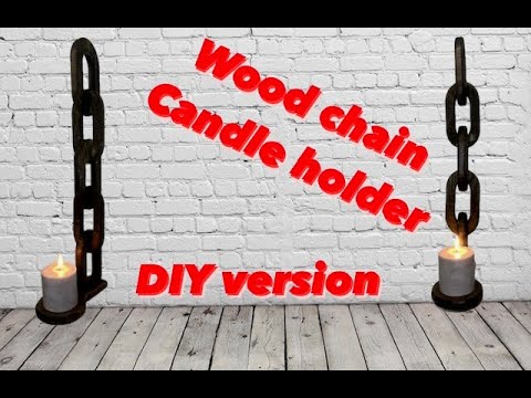 Wood Chain Candle Holder
