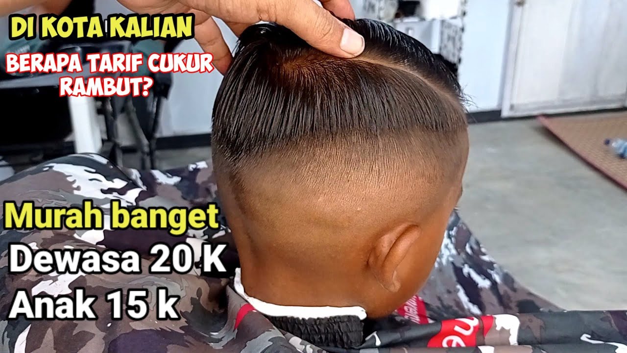 Cara paling mudah cukur rambut anak-anak mid fade bagian samping side ...