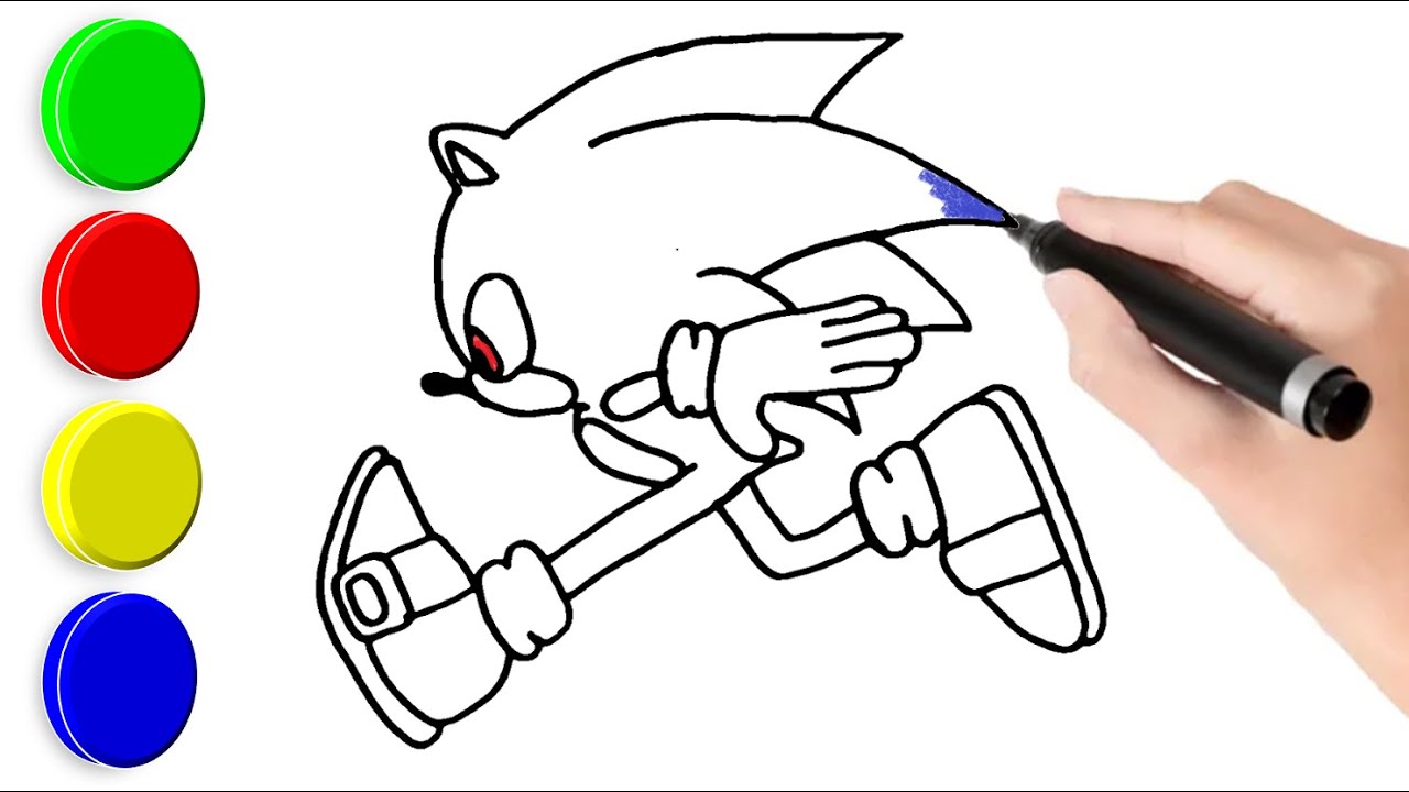 SONIC BERLARI Belajar menggambar dan mewarnai @stonyarts - YouTube