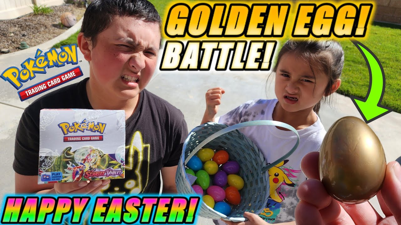 HAPPY EASTER! BUNNY HOP RACE CHALLENGE! Backyard Battle For NEW POKEMON ...