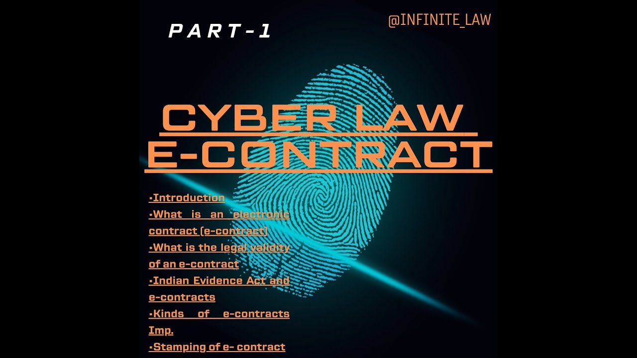 CYBER LAW E-CONTRACTS PART-1 - YouTube