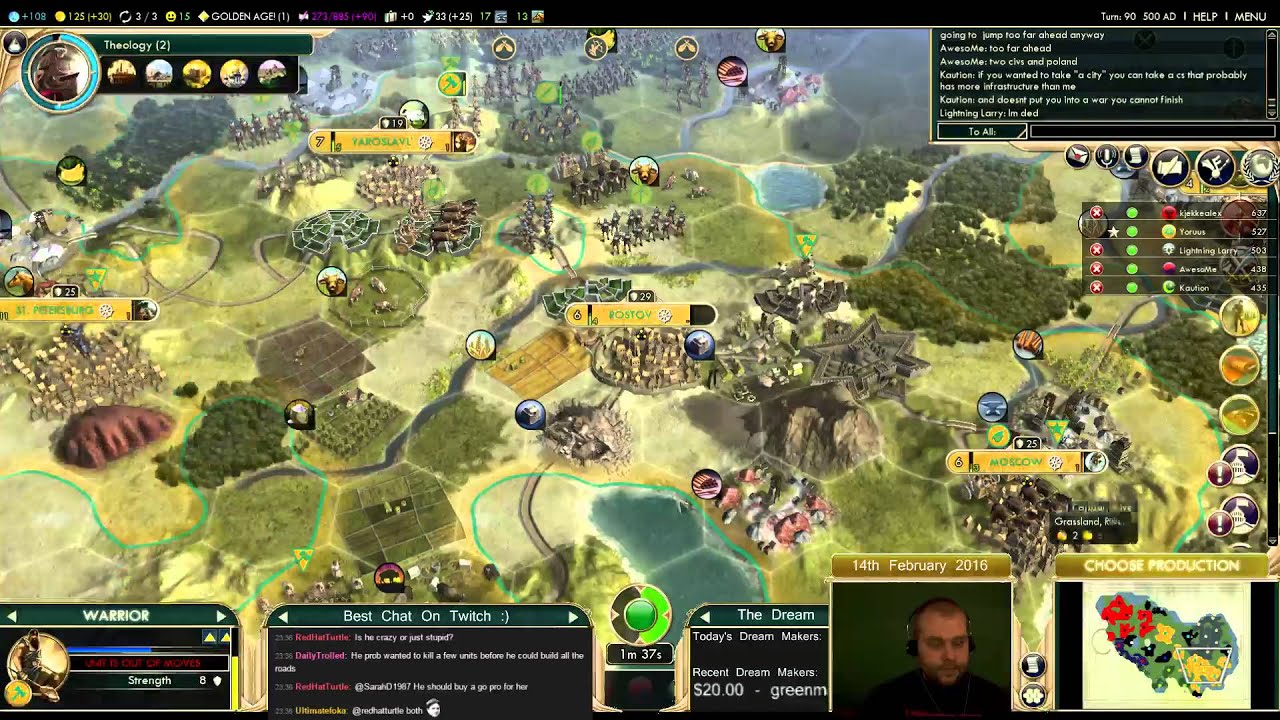 Civilization 5 Multiplayer 151: Inca [3/3] ( BNW 6 Player Free For All ...