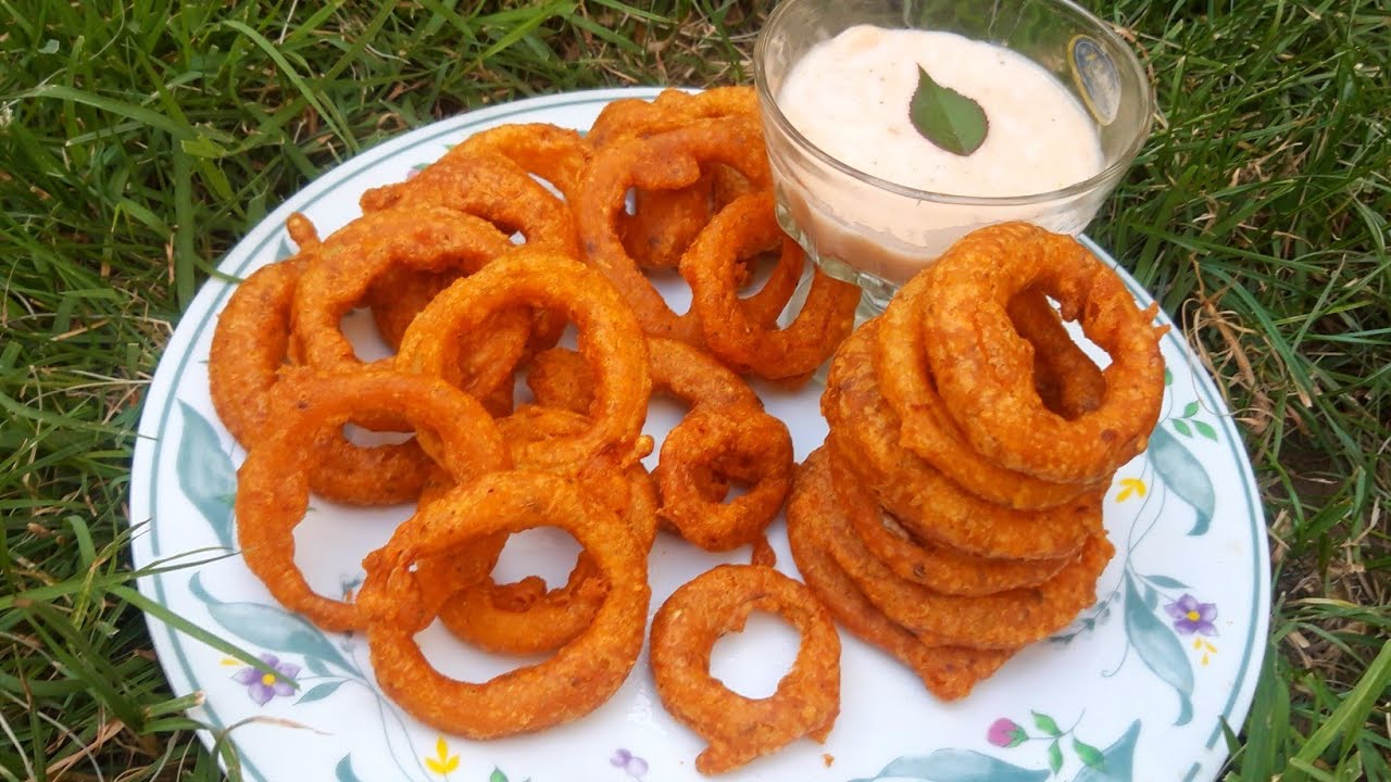 Onion Rings With Simple Ingredients | Easy Snack Recipe | Onion Rings ...