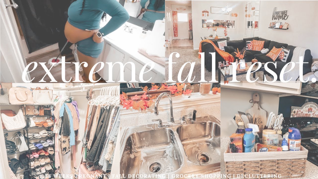 NESTING VLOG 04 | ULTIMATE FALL RESET: Decluttering, Fall Decorating | 38 WEEKS PREGNANT - YouTube