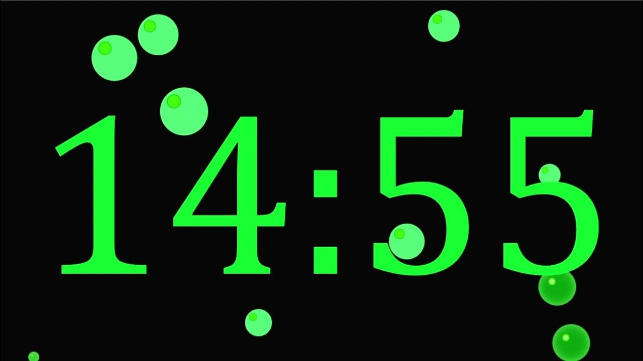 15 Minute Countdown Timer, without Music| Learn the Color Green| Colors ...