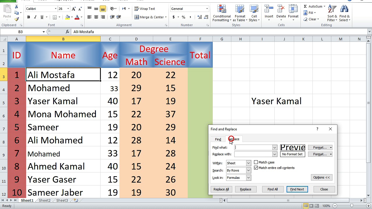 Ms Excel Lesson 4 Youtube