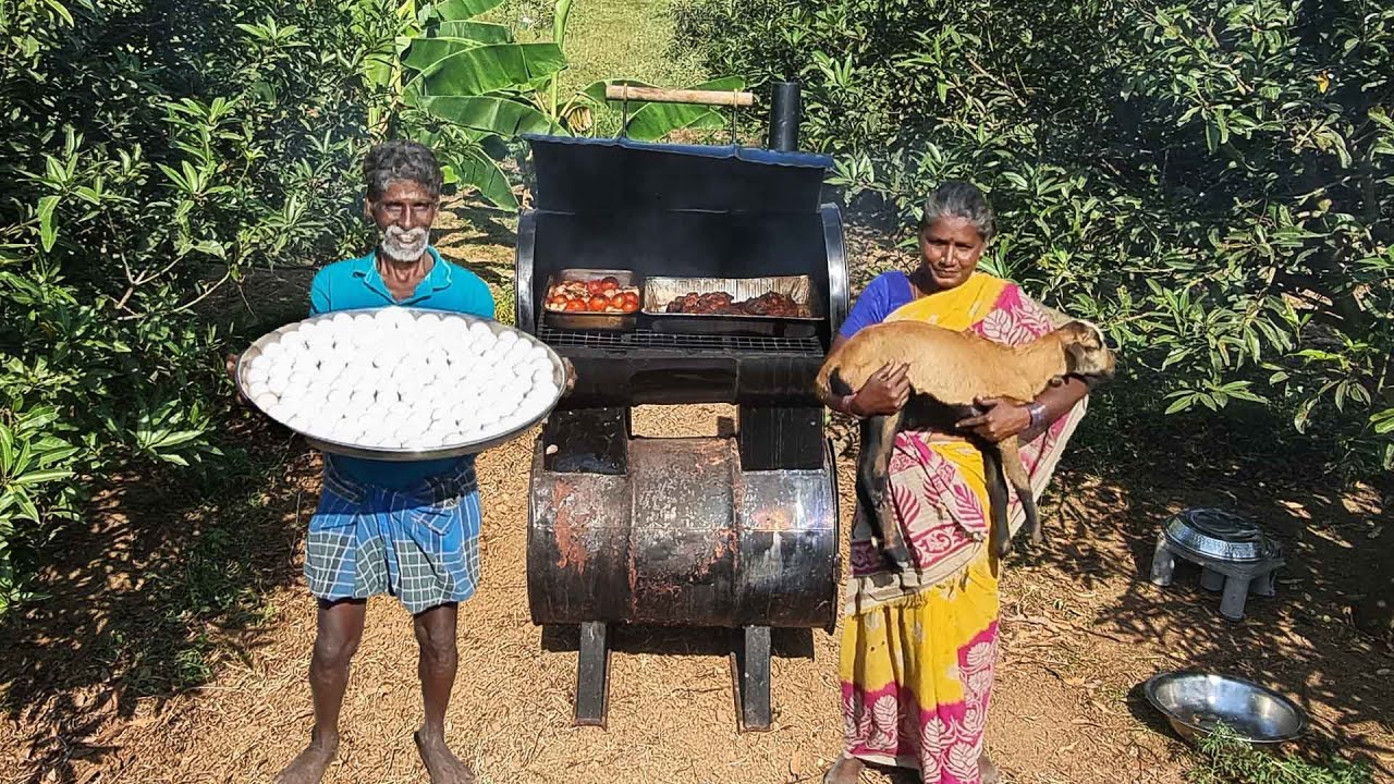 Village Smoked Goat With Egg Curry! Half Goat Smoked In A Unique ...