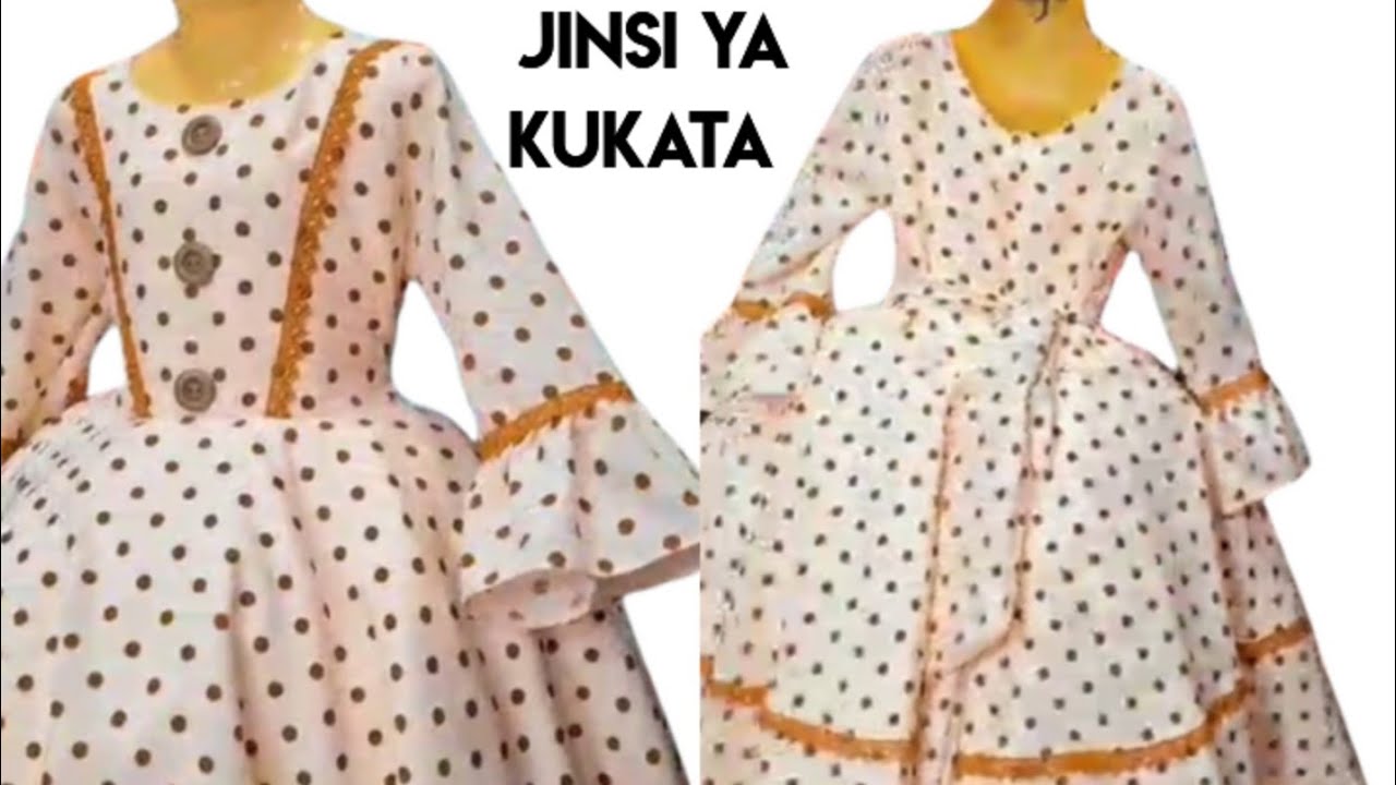 GAUNI SIMPLE YA SIKUKUU//Jinsi ya Kukata,#@NaimaCreation - YouTube