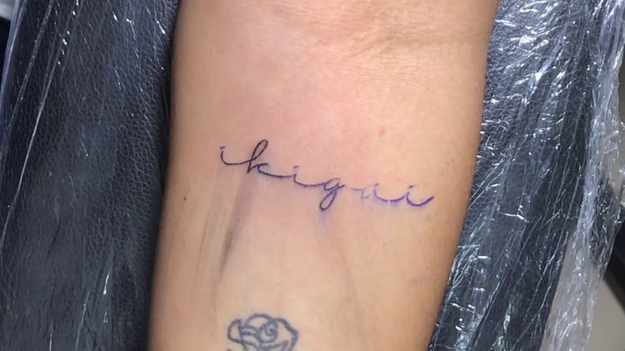 Minimalist Lettering Tattoo Close Up - YouTube