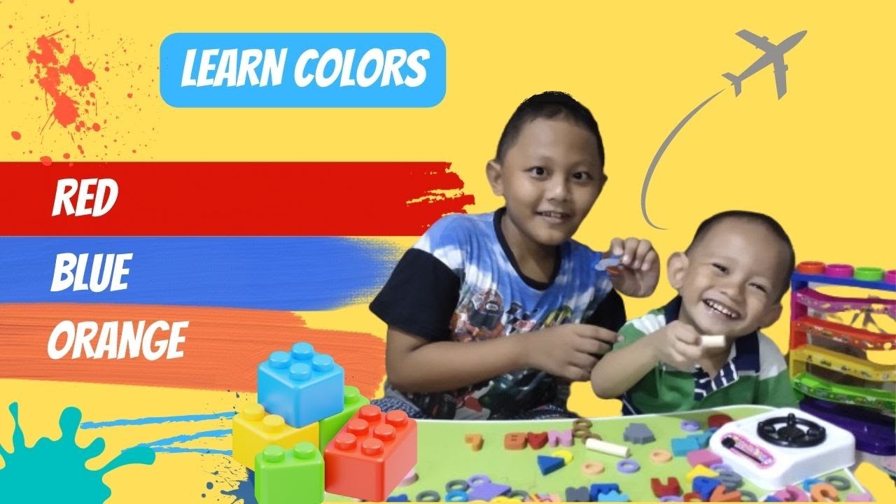 Belajar Mengenal Warna: Merah, Biru, Jingga. Learn Colors With Blocks ...