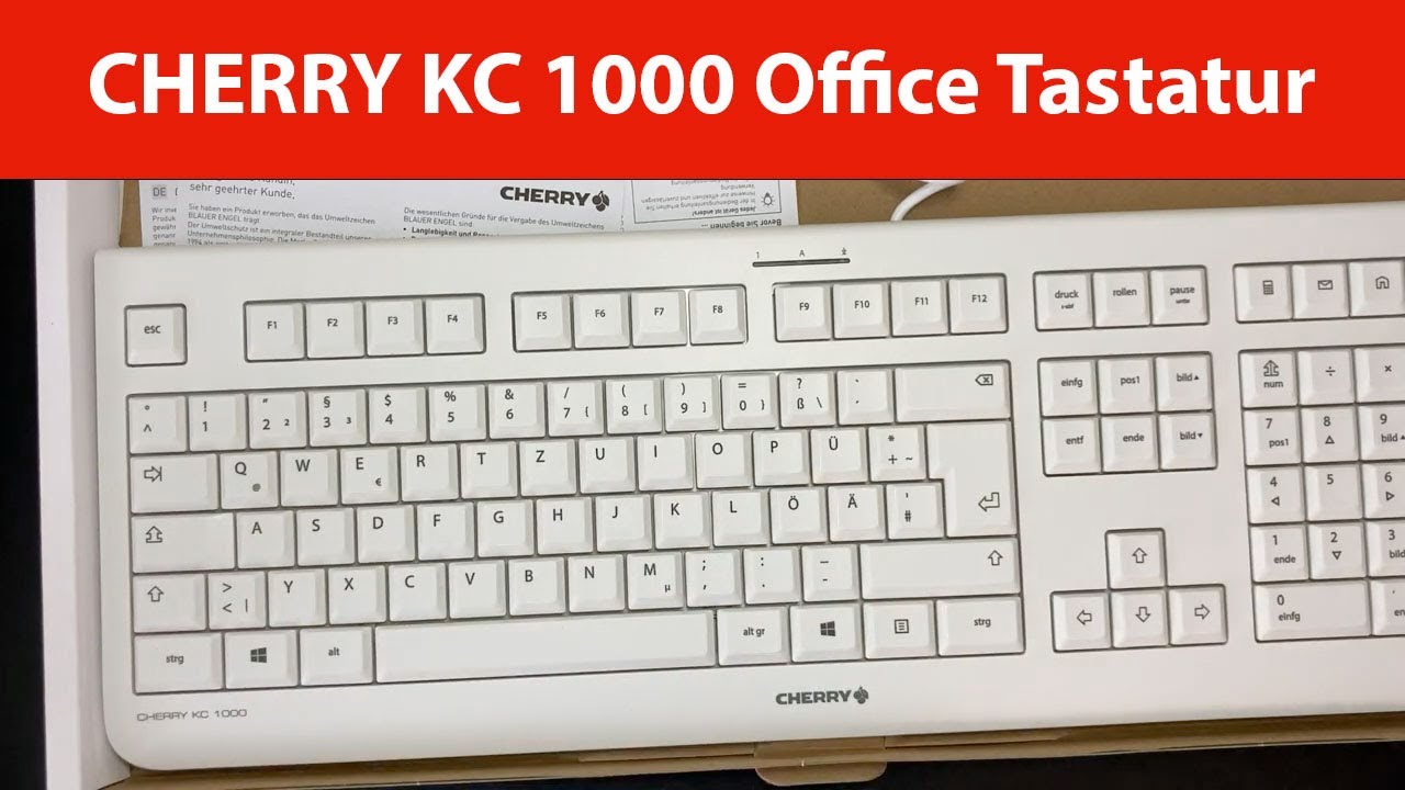 CHERRY KC 1000 USB Office Tastatur, flach mit Hotkeys, Tastenanschläge ...